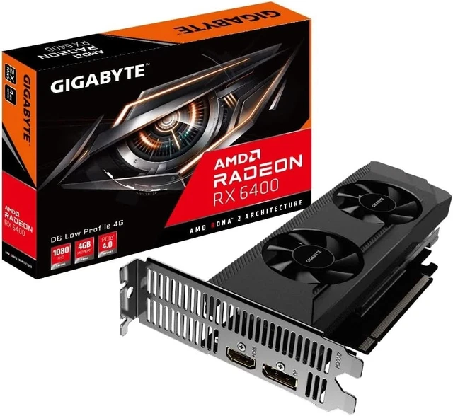 GIGABYTE AMD RADEON RX 6400 Graphics Card (Low Profile Compatible) GV ...