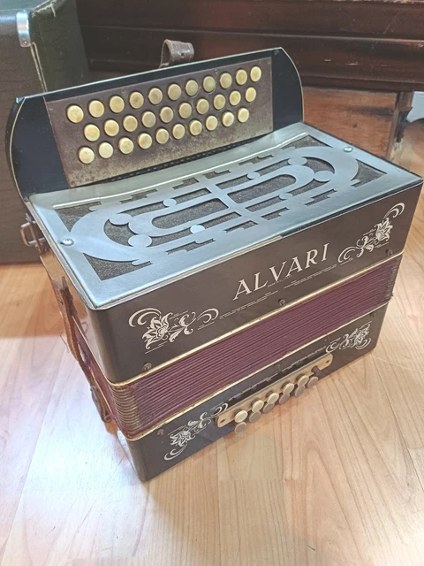 VINTAGE GERMAN MELODEON / Button Accordion. Alvari Accordion. £52.00 ...