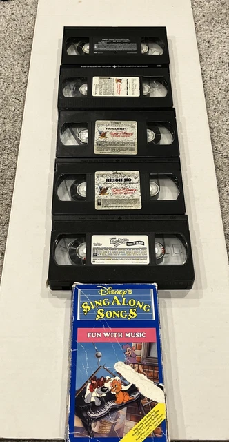 DISNEY SING ALONG Songs VHS Lot Of 6 Vintage 90s, Disneyland Fun, Heigh ...