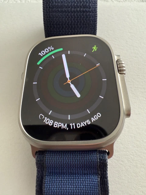 APPLE WATCH ULTRA 2 49mm Titanium Alpine Loop - Blue. HARDLY USED ...