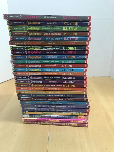 LOT OF 27 GOOSEBUMPS Kids Scary Books RL Stine 1-50 Mixed Original Set ...