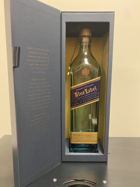 JOHNNIE WALKER BLUE Label Blended Scotch Whisky Empty Bottle And Box ...