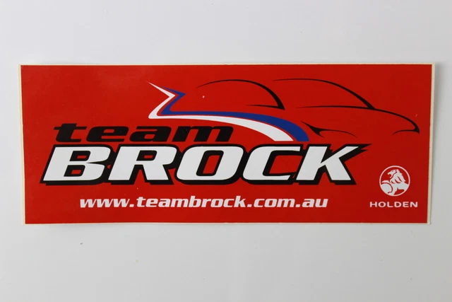 PETER BROCK TEAM Brock Sticker Decal Red Holden Genuine $10.63 ...