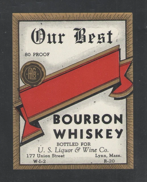 OUR BEST BOURBON Whiskey Antique Bottle Label - Unused £0.95 - PicClick UK