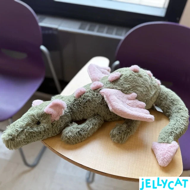 JELLYCAT RARE MATCHA Dragon - Large 50cm Plush NEW with Tags £40.10 ...