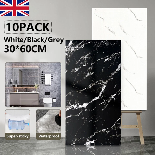 UK BATHROOM WALL Panels PVC Cladding Shower Wet Wall Tile Marble Effect ...