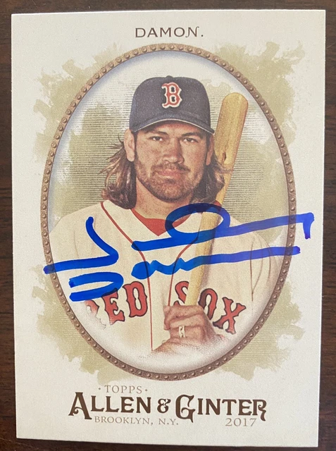 JOHNNY DAMON SIGNÉ automatiquement 2017 Topps Allen and Ginter #35 Red ...