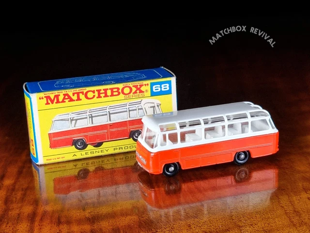 VINTAGE LESNEY MATCHBOX No.68b Mercedes-Benz Coach & Box, Model Car £26 ...