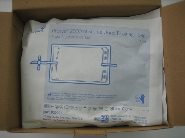 BOX OF 9 Prosys Catheter Day Bags Plus Leg Straps £9.95 - PicClick UK