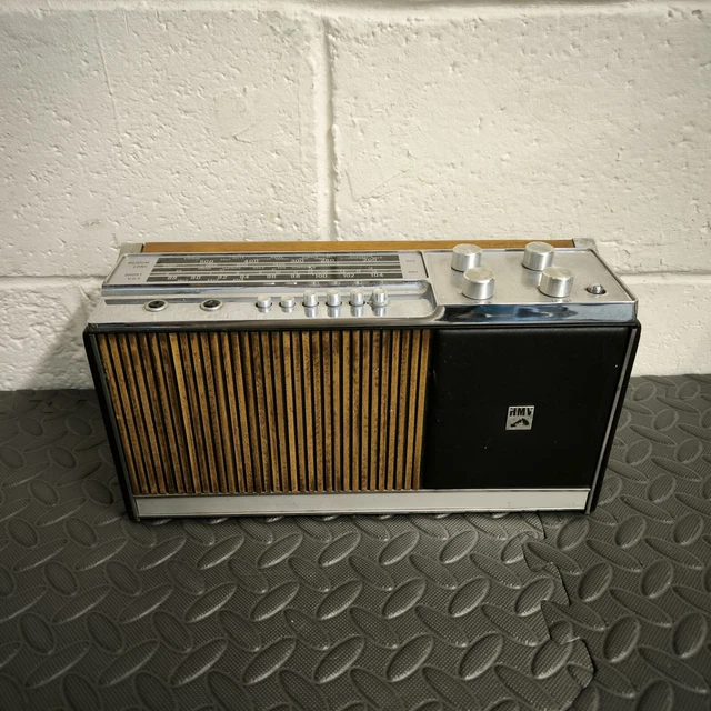 HIS MASTERS VOICE Transistor Radio Model 3PO-486 HMV Vintage Portable £ ...