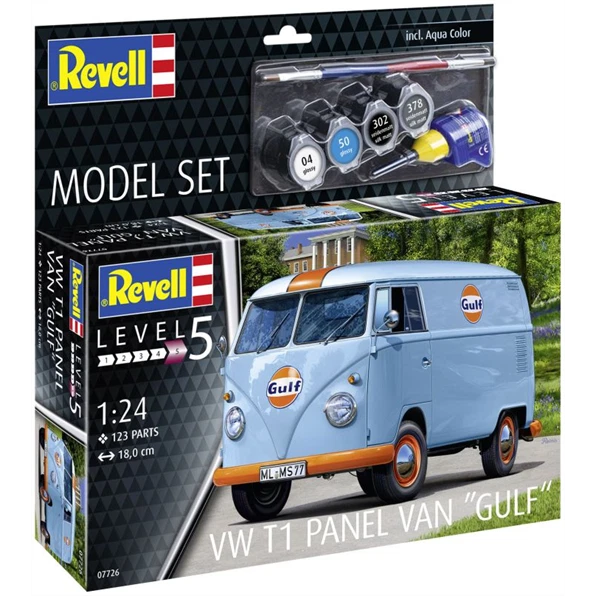 REVELL 1:24 SCALE Model Set VW T1 Panel Van Gulf Decoration £46.87 ...