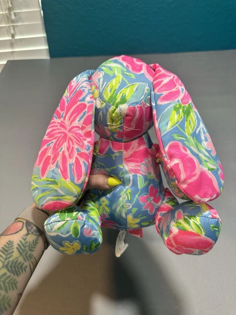 LILLY PULITZER STUFFED Plush Bunny Rabbit Zanzibar Floral Bunny ...