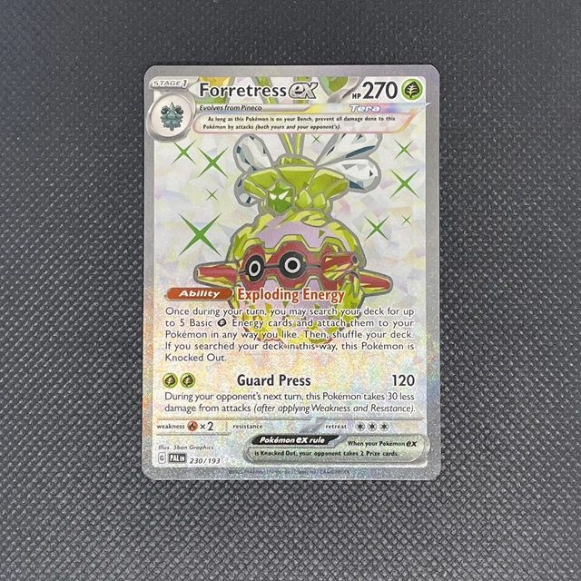 CARTA POKÉMON FORRETRESS Forstellka ex 230/193 Paldea Evoluta Ultra ...