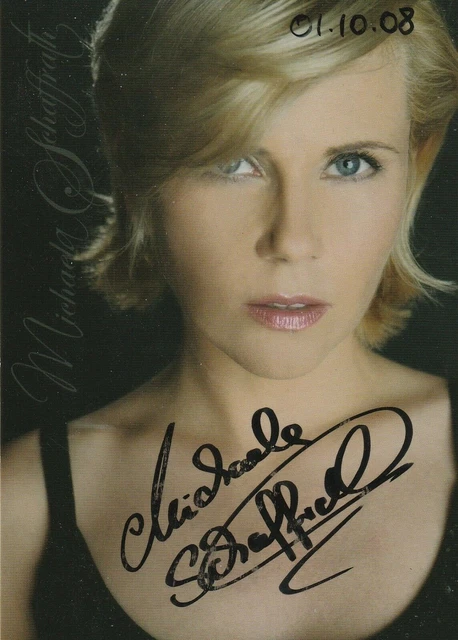 SIGNIERTE AUTOGRAMMKARTE GINA Wild aka Michaela Schaffrath 10 x 15 cm EUR 8,95 - PicClick DE