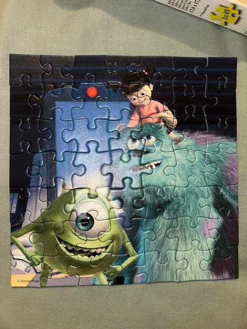 DISNEY PIXAR: Monsters Inc 3 X 49 Piece Jigsaw Puzzle Ravensburger RARE ...