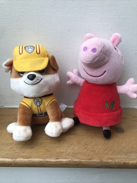 PAW PATROL RUBBLE And Peppa Pig Plush Soft Toys £9.99 - PicClick UK