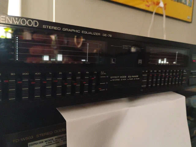 VINTAGE KENWOOD GE-76 9-Band Stereo Graphic Equalizer Spectrum Analyzer ...