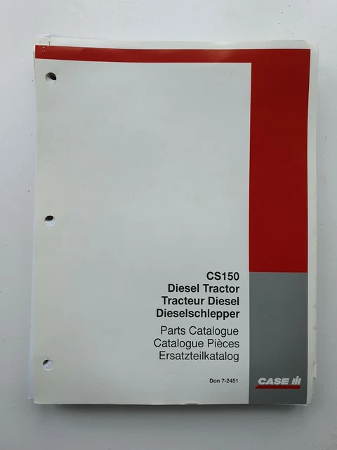 CASE/IH CS150 TRACTOR Parts Catalogue £19.99 - PicClick UK