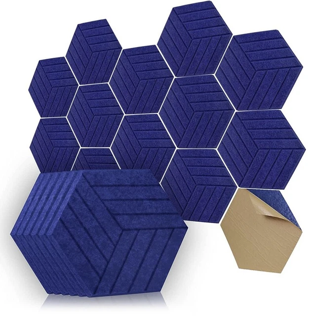 SOUND PROOF PANELS Hexagon Self-Adhesive,12 Pcs Acoustic Panel ...