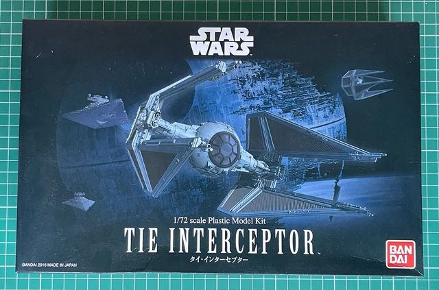 STAR WARS : TIE Interceptor 1/72 Scale Model Kit by Bandai BNIB £125.00 ...
