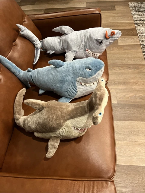 RARE DISNEY FINDING Nemo Plush Bruce Anchor And Chum Sharks Puppets ...