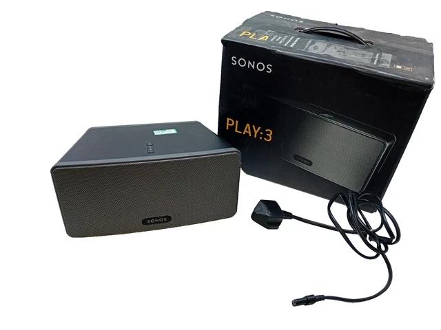 SONOS PLAY 3 Gen 1 Smart WiFi Ethernet Connected Speaker Black Boxed ...