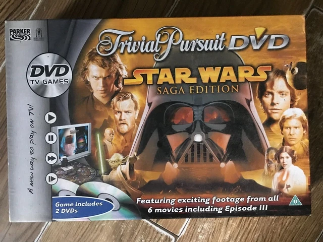 STAR WARS TRIVIAL Pursuit Dvd Saga Edition Parker Dvd Tv Games 2 Dvds 6 ...