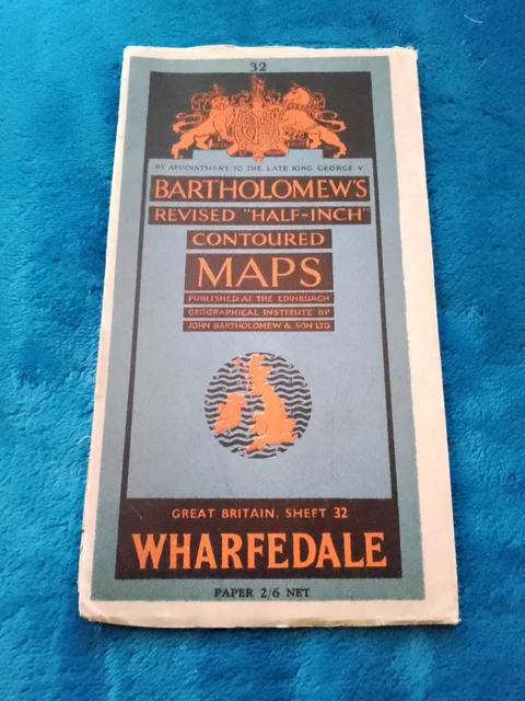 VINTAGE BARTHOLEMEW'S MAP of Wharfedale £3.45 - PicClick UK