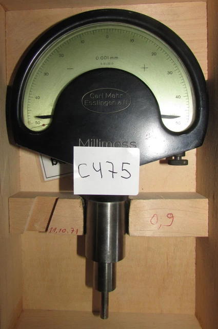 MAHR MILLIMESS MESSUHR Feinzeiger Feinmessuhr Präzisionsmessuhr 0,001mm ...