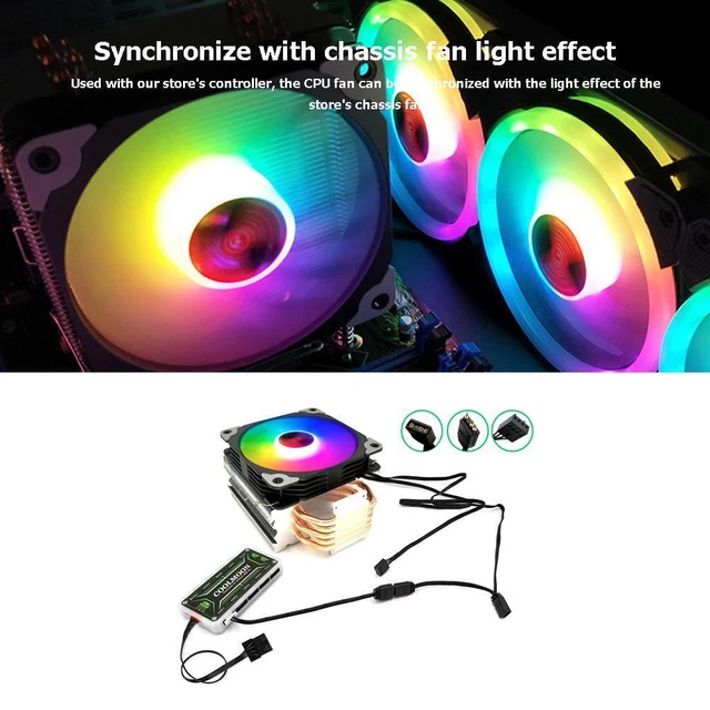 SMALL 6PIN TO 5V ARGB 3Pin Fan Controller Adapter Cable for £3.11 ...