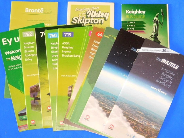 17 X TRANSDEV KEIGHLEY BUS TIMETABLES BRONTE ETC 2012 - 2023 ALL ...