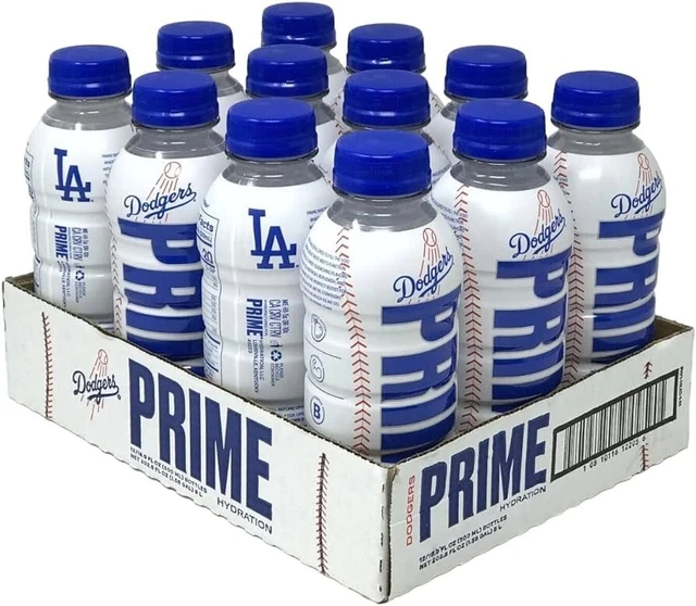 PRIME HYDRATION DRINK Limited Edition LA Dodgers Pack of 12 $80.00 ...