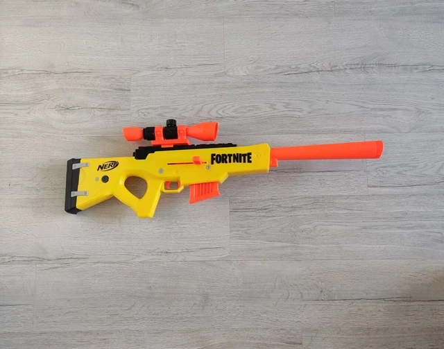 NERF FORTNITE BAS-R Rifle Blaster Gun - Scope + 10 Darts No.1 ...