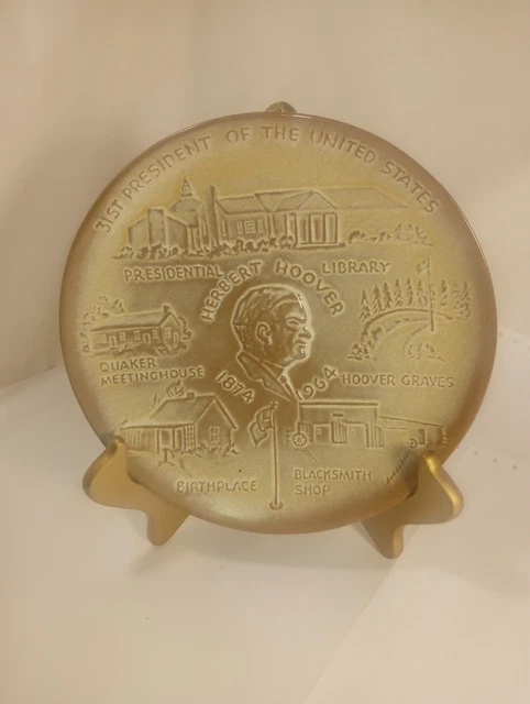 1971 FRANKOMA PRESIDENT Herbert Hoover Frankoma Pottery Collector 8 1/4 ...
