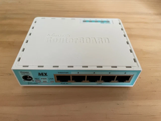 MIKROTIK HEX RB750GR3 5-port Ethernet Gigabit Router RouterBOARD hEX ...