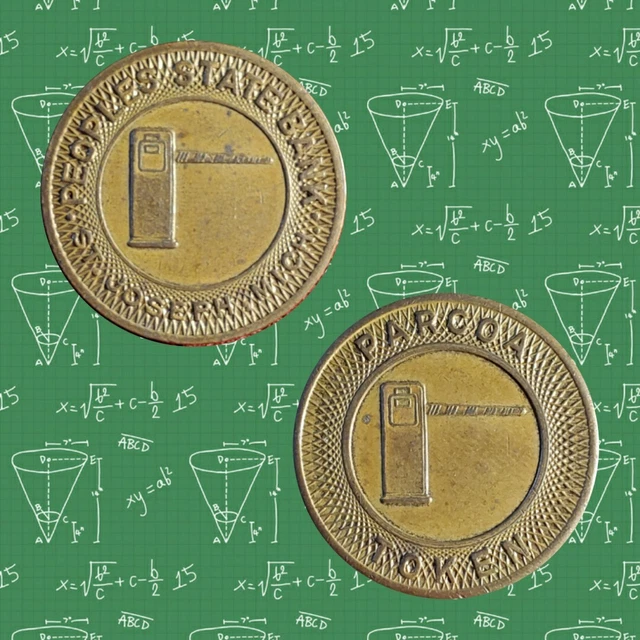 MICHIGAN PARKING PEOPLES State Bank St. Joseph Parcoa Token brass t987 ...