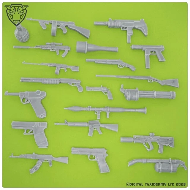 MODERN WEAPONS - 1/18 1/12 1/10 1/6 - m16, ak47, rpg action man scale ...