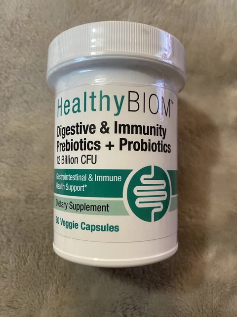HEALTHYBIOM DIGESTIVE & Immunity Prebiotic + Probiotics, 12 Billion CFU ...