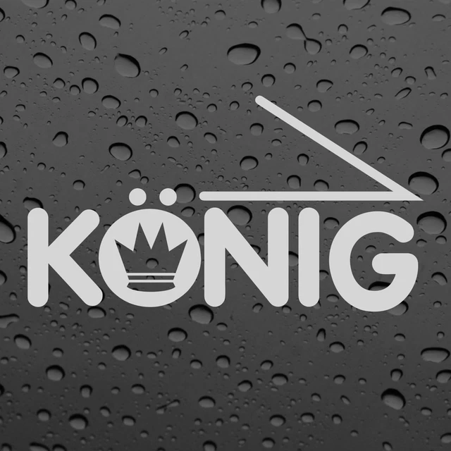 KONIG X2 PAIR Stickers White Graphics Decal Sticker Race Track Jdm Jap ...