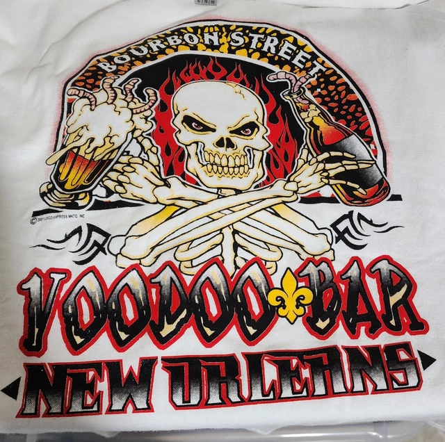 VOODOO BAR NEW Orleans Bourbon St Tshirt XL NWOT 2007 £18.02 - PicClick UK