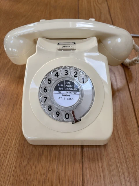VINTAGE GPO 8746 Rotary Dial Telephone- Ivory. Fully Working £24.04 ...