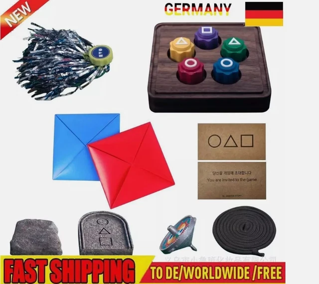 SQUID GAME 2 Six Legs Spiel Set (DDAKJI Flying Stone Gong-Gi Kreisel ...