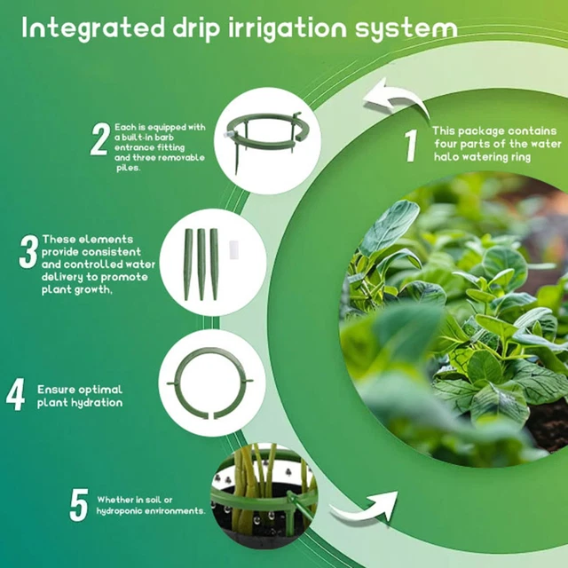 2X(4 SET WATER 5In W 3 Leg Support Drip Emitter Drip with Built in 1/8 ...