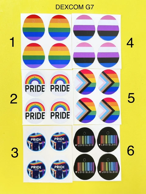 DEXCOM G7 CGM 4x PRIDE Stickers, Diabetes 2023 £2.00 - PicClick UK