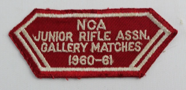 VINTAGE NCA JUNIOR Rifle Association Gallery Match Sew On Patch 60-61 ...