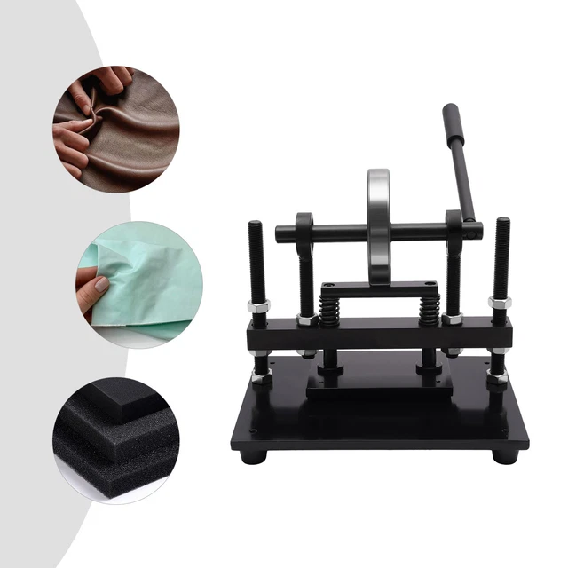 LEATHER CUTTING MACHINE Manual Die Cutter Embosser Hand Press Mold ...