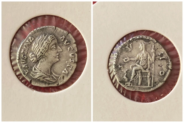 ROMAN EMPIRE, FAUSTINA II Augusta, 147-176 Denarius - Juno rev $95.00 ...