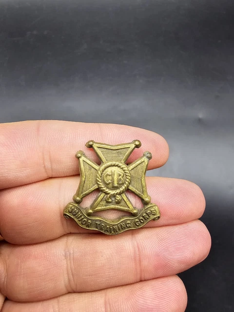 ORIGINAL CHURCH LADS Brigade Junior Training Corps Brass Collar Badge ...