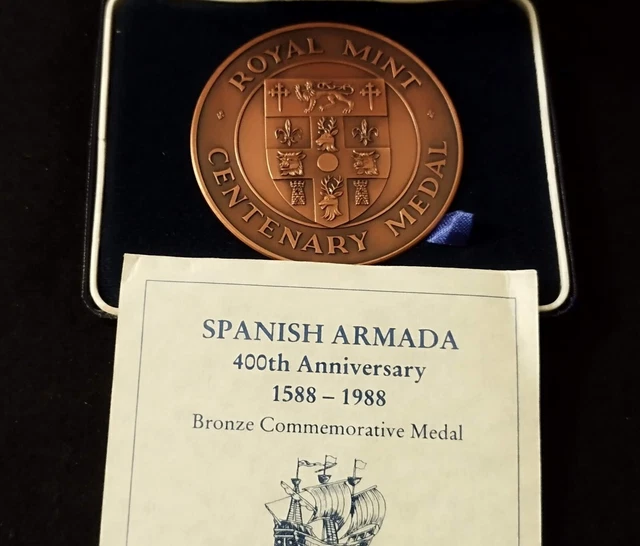 ROYAL MINT SPANISH Armada Bronze Commemorative Medal (Rare Coin) £22.09 ...