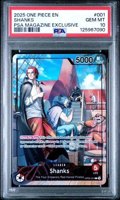 2025 ONE PIECE Promos Psa Magazine Exclusive #001 Shanks Psa 10 £0.75 ...